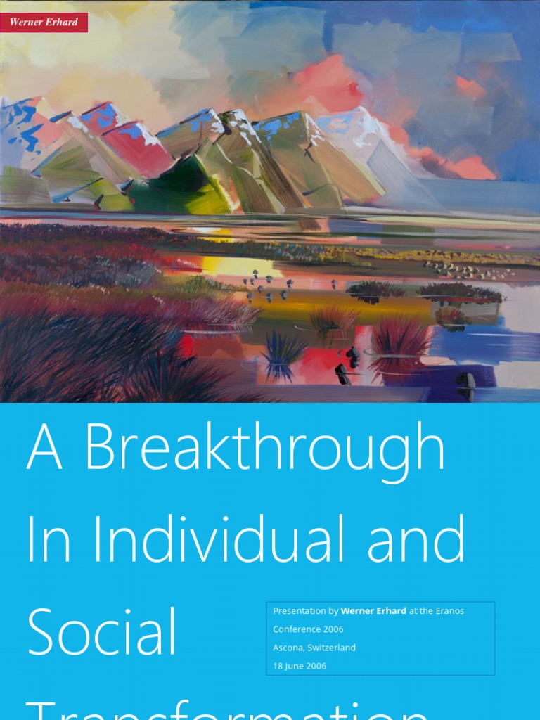 Transformation Presentation (2006) - Werner Erhard | PDF | Chaos Theory ...