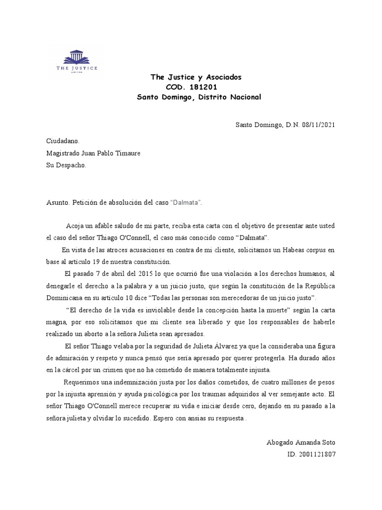 Carta de Absolucion | PDF