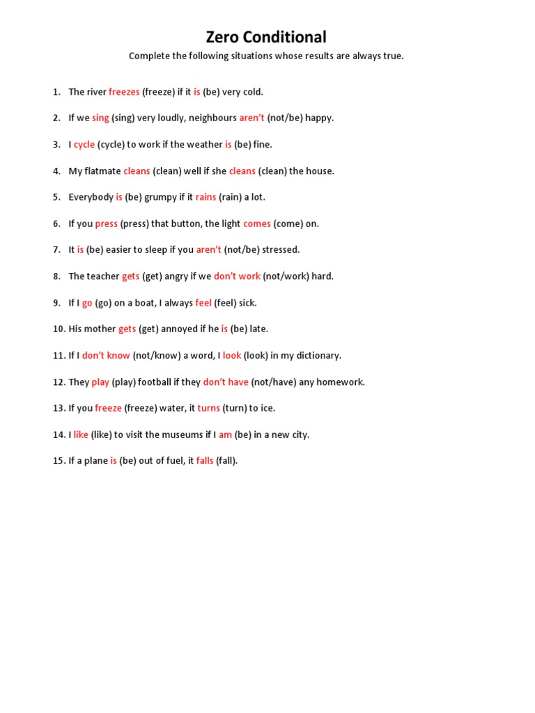 Conditional Structures: Zero, First, Second and Third Conditionals ...