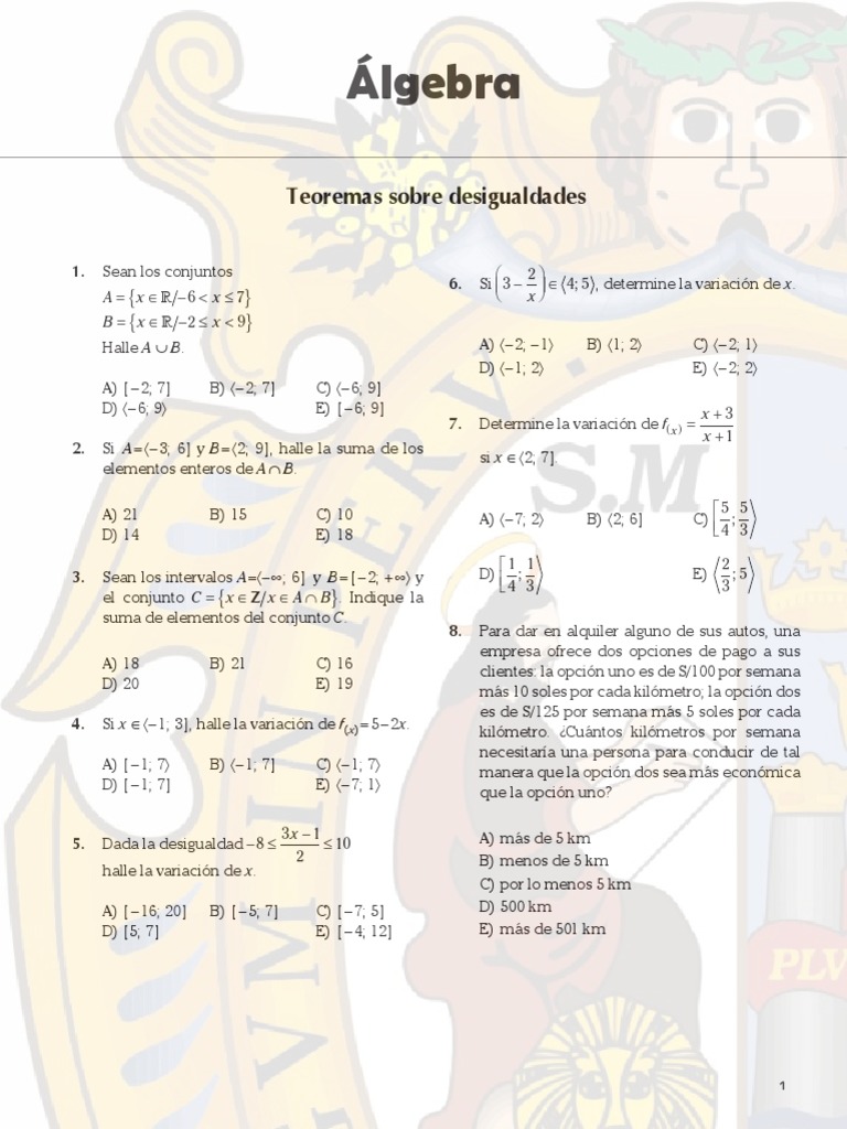 Álgebra Básico Praxis | PDF | Matemáticas