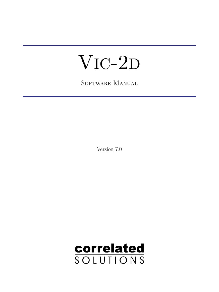 Vic 2D 7.0 Manual | PDF | Icon (Computing) | Point And Click
