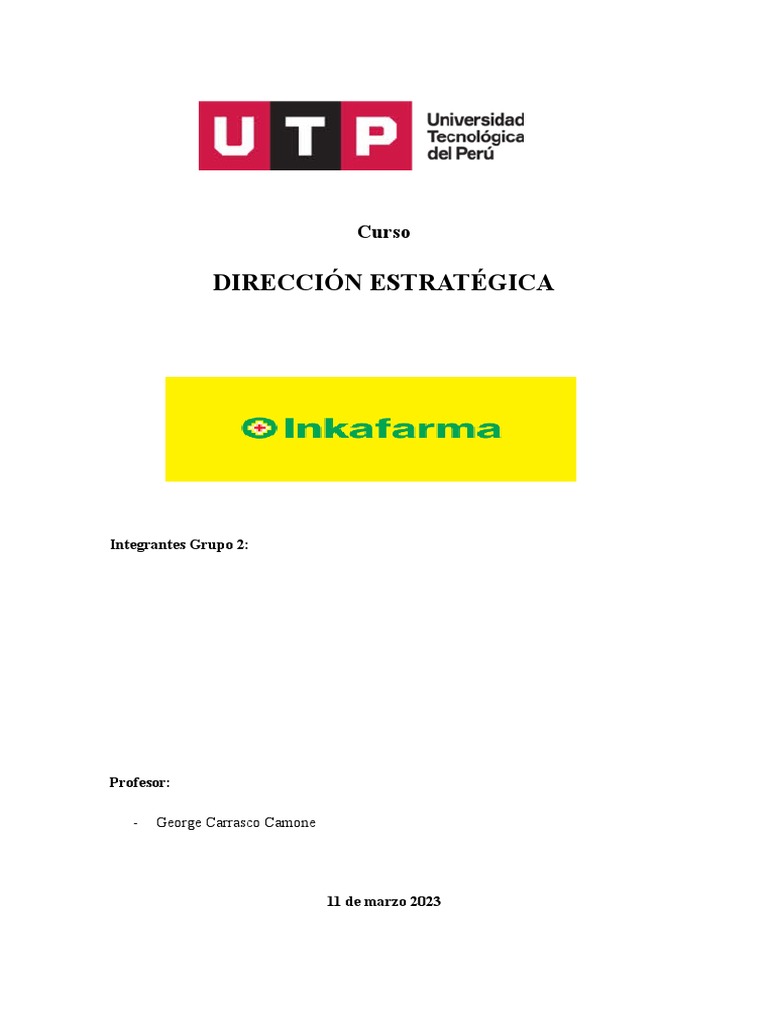 Inkafarma - Grupo | PDF | Farmacia | Calidad (comercial)