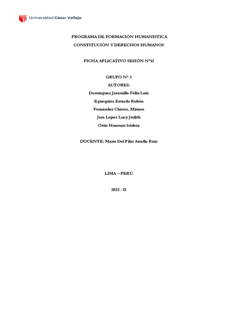 FICHA DE APLICACIÓN 11-Sesión 11 | PDF | Herencia | Justicia