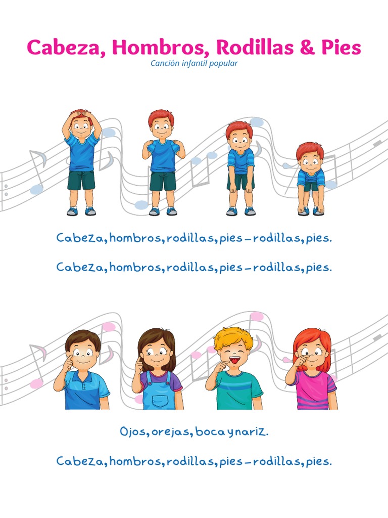 Canción Infantil: Cabeza, Hombros, Rodillas y Pies | PDF | Artes del ...