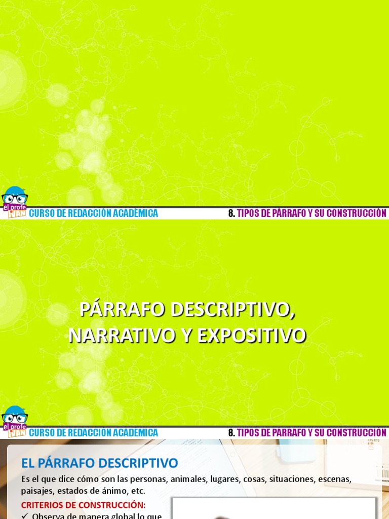8 Tipos de Parrafo y Su Construcción | PDF | Narración