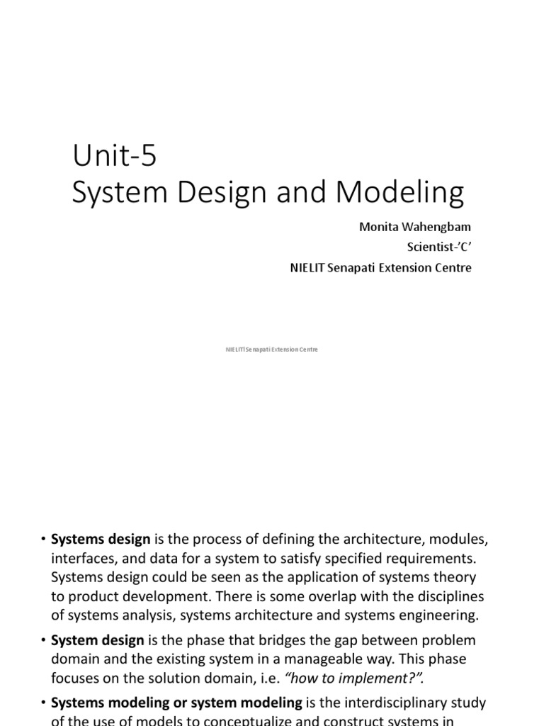SAD Unit5 PGDCA | PDF | System | Information Technology Management
