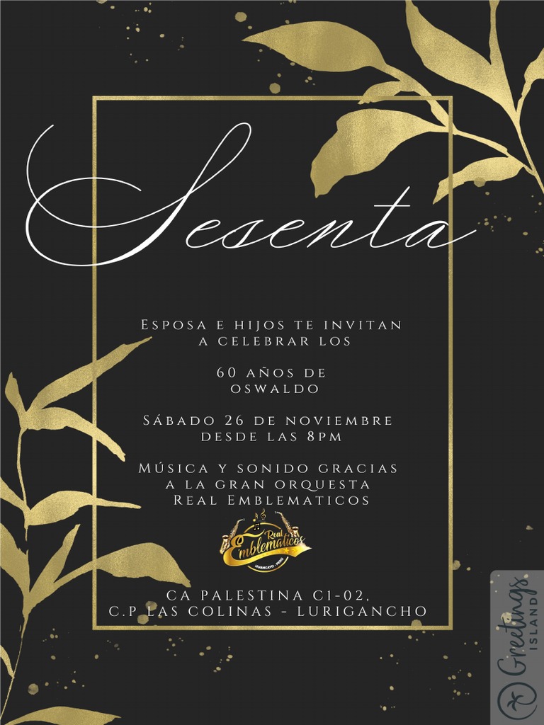 Modelo de Tarjeta de Invitación | PDF