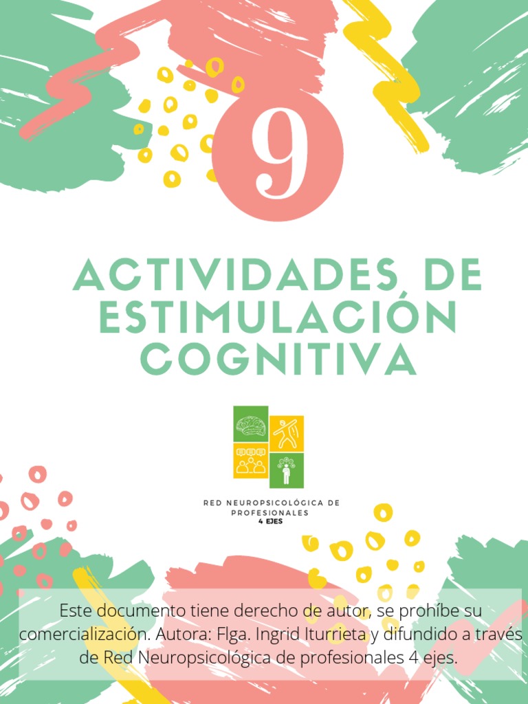 Cuadernillo 9 - Estimulación Cognitiva - 4 Ejes | PDF | Ciencia cognitiva | Sicología