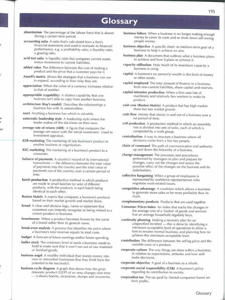 Business Glossary | PDF