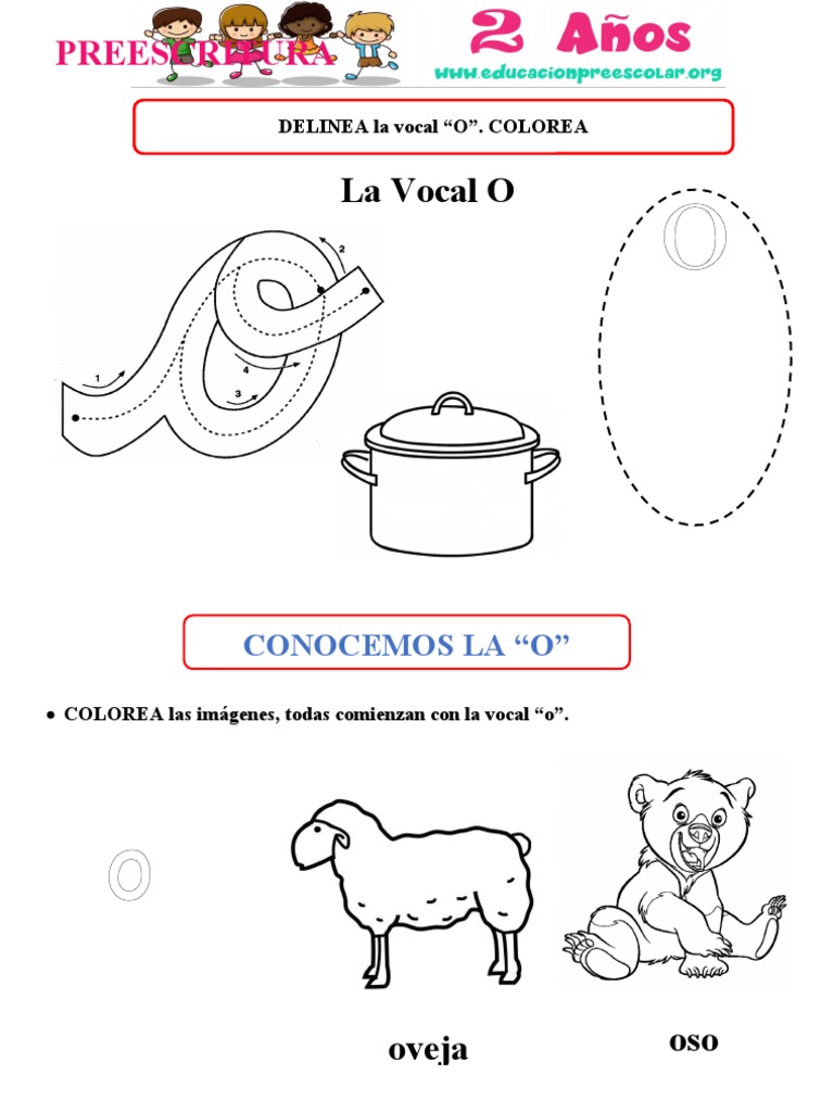 Preescritura: La Vocal O | PDF