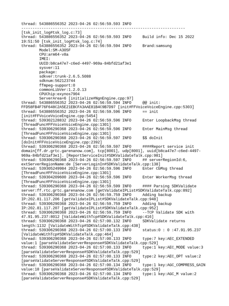 FFRTC Log | PDF | Networking Standards | Software