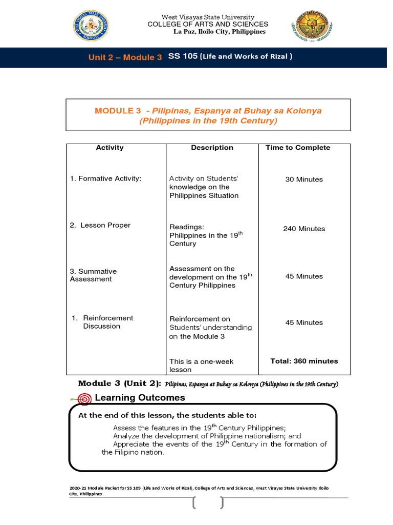 Module 3 - Pilipinas, Espanya at Buhay Sa Kolonya (Philippines in The 19th Century) | PDF ...