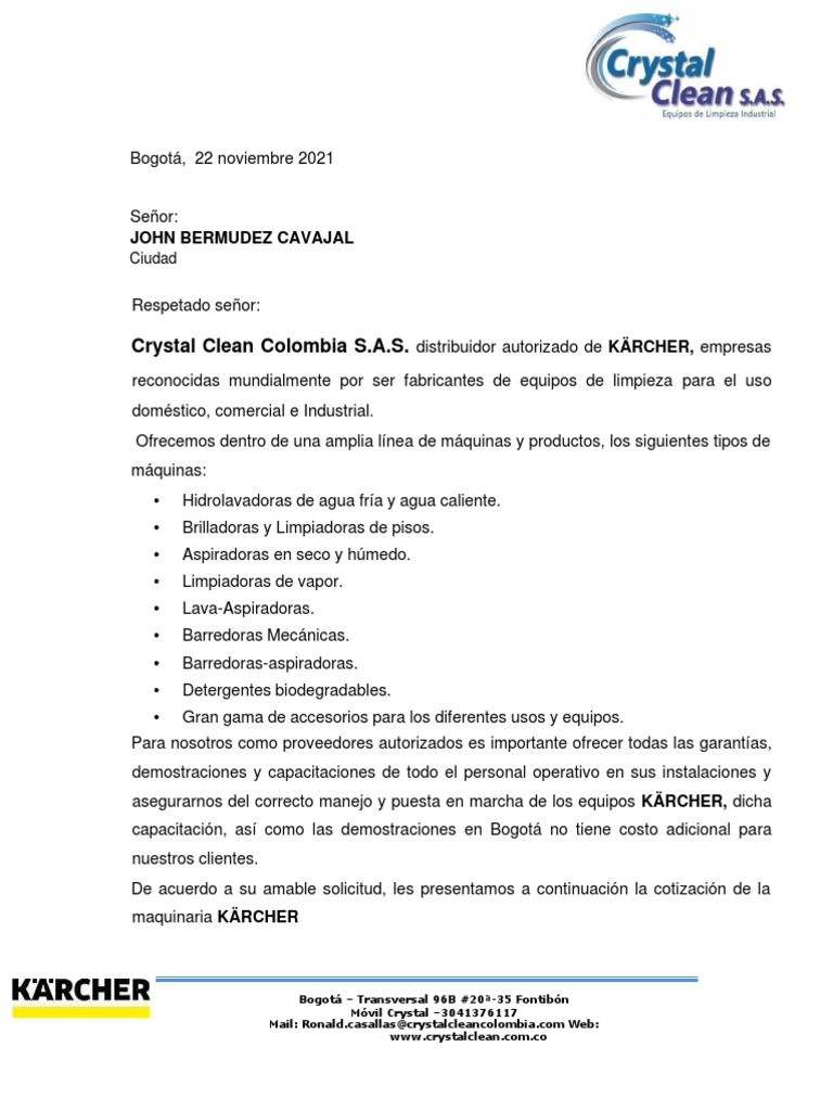 Lavatapetes Completo Señor John Bermudez | PDF | Agua | Vapor
