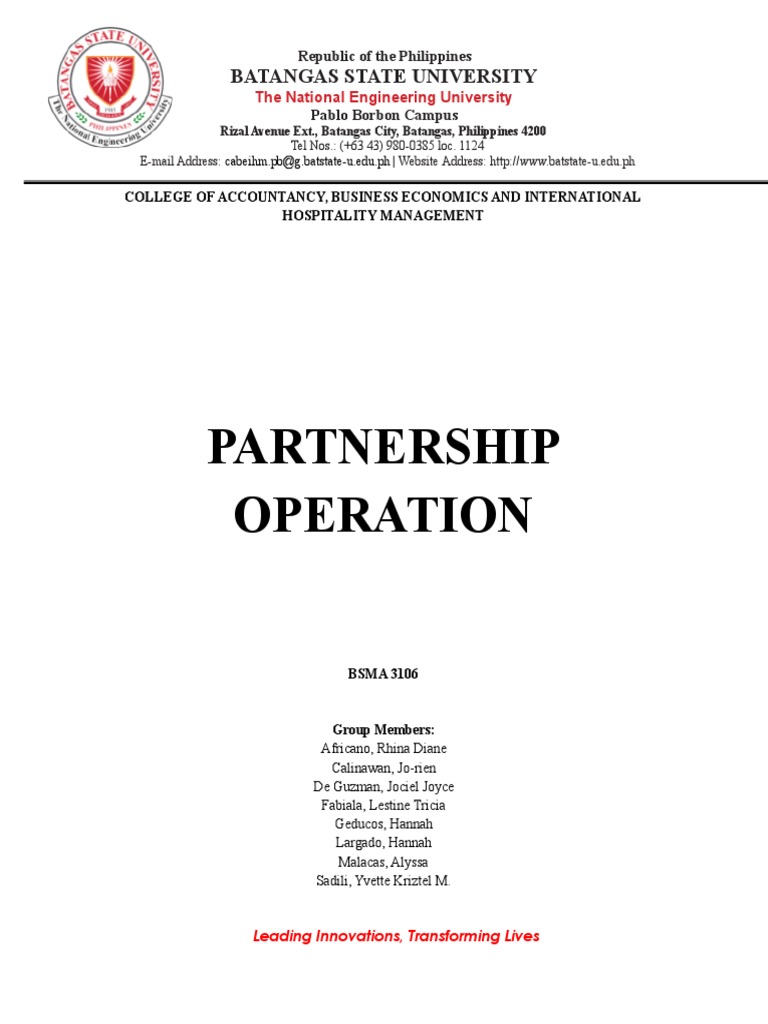 Quiz - Partnership Operation | PDF | Partnership | Economies