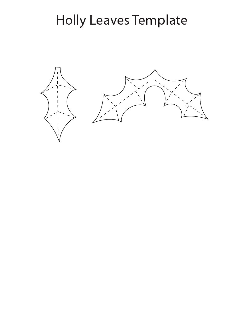 Holly Leaves Template | PDF
