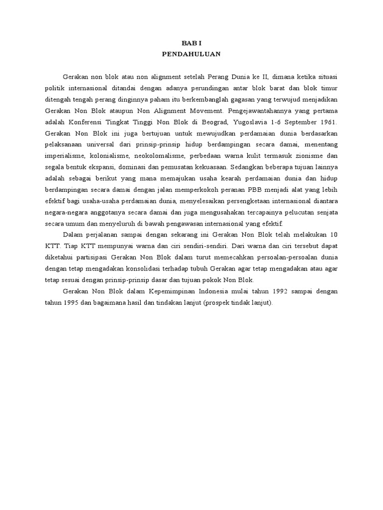 Gerakan Non Blok | PDF
