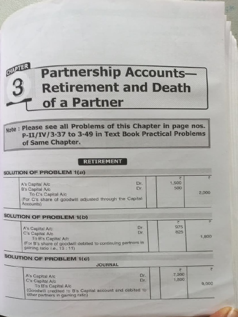 Retirement and Death of A Partner | PDF