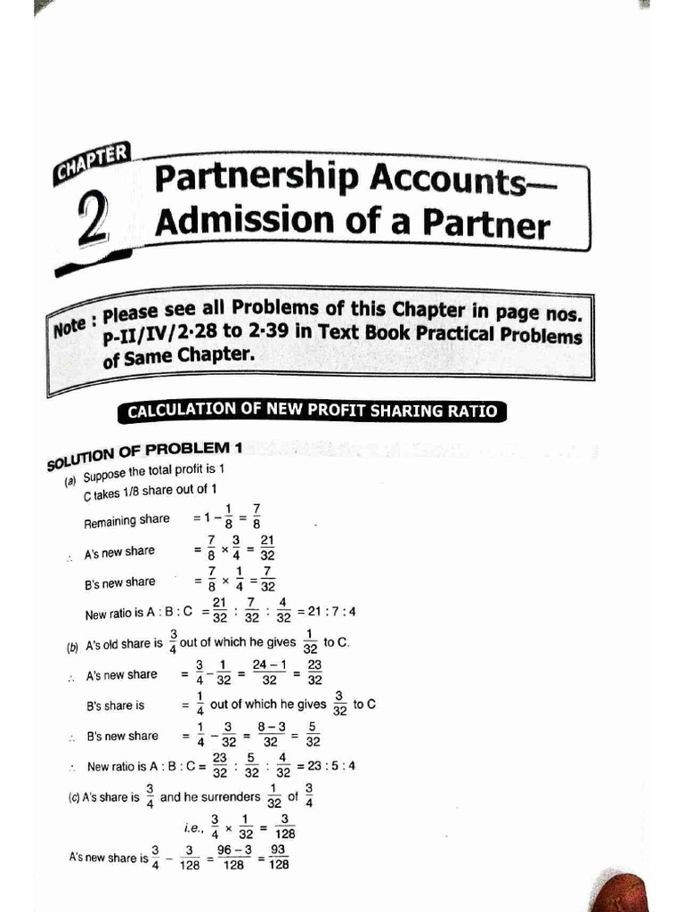 Admission of Partner | PDF