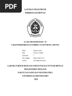 Embrio Ayam: Tahap Perkembangan | PDF