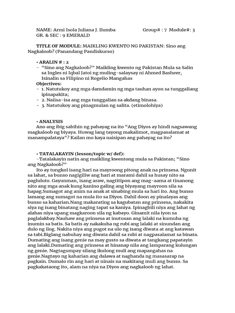 FILIPINO REPORTING ANALYSIS (Finalee) | PDF