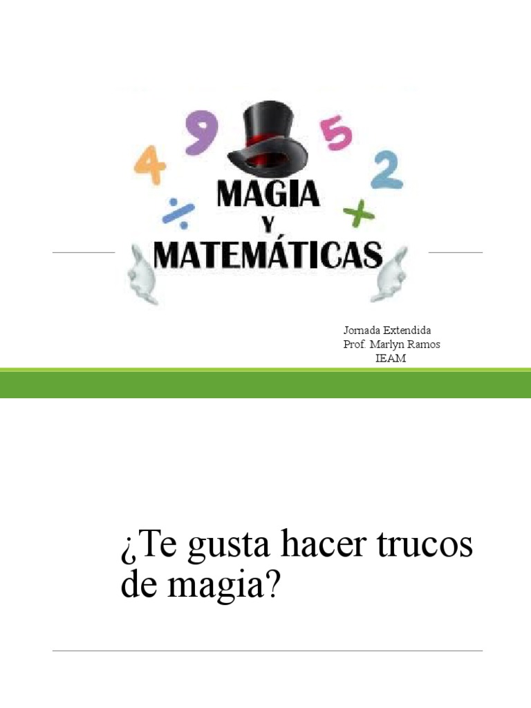 Trucos de Matemagia para Principiantes | PDF