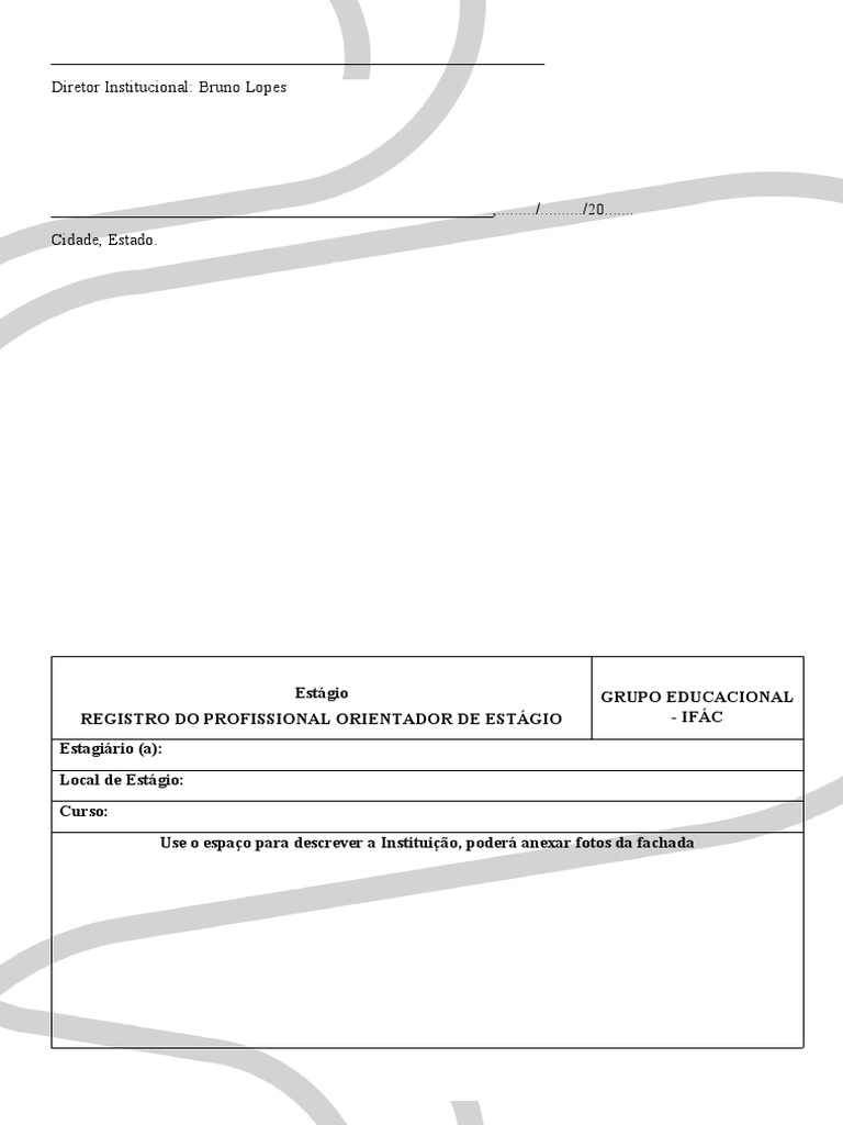 Ficha de Estágio | PDF | Estágio | Procura de Emprego