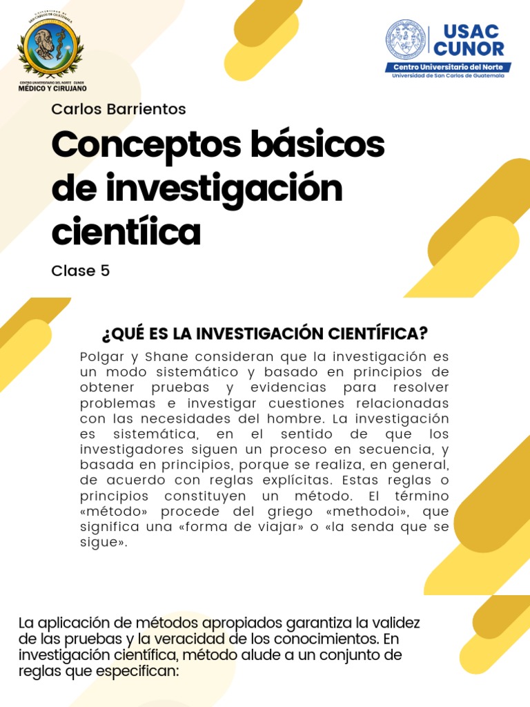 Clase 5 Conceptos Básicos de Investigación Científica | PDF | Conocimiento | Paradigma