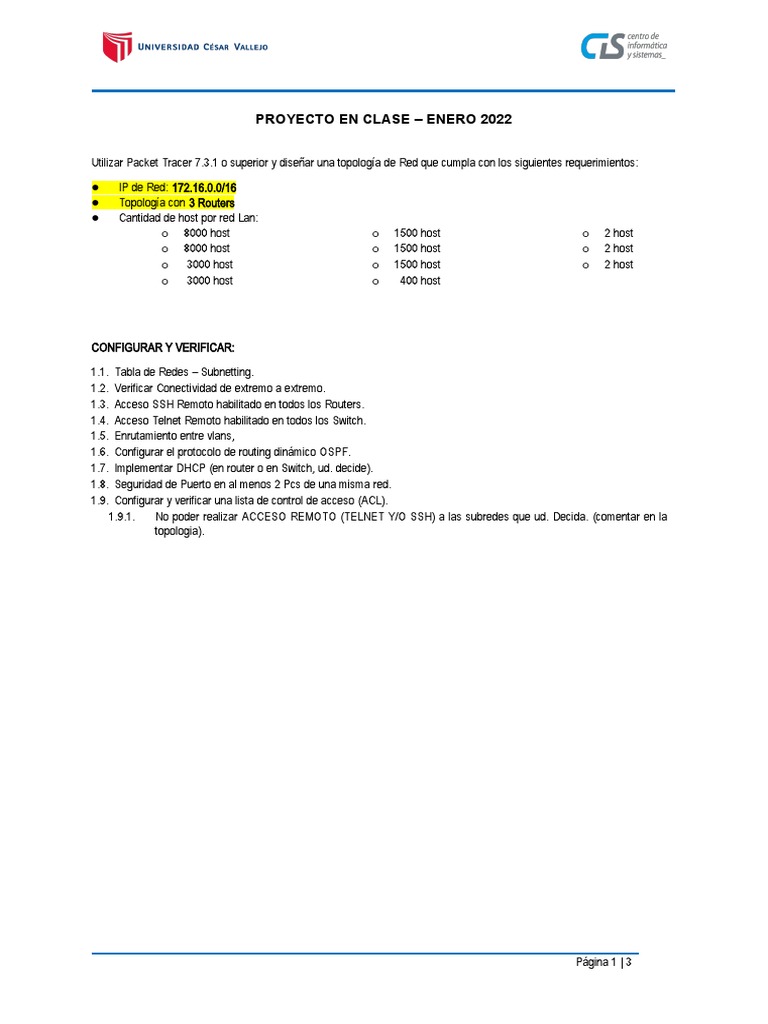 22-00 Ene Proyecto en Clase | PDF