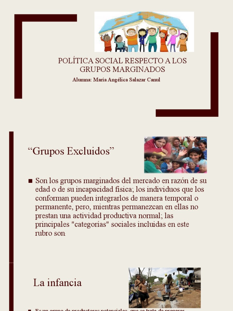 Política Social Respecto A Los Grupos Marginados | PDF | Migración humana | Vejez