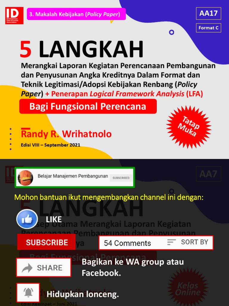AA17 Format Policy Paper Edisi Ke-8 v5 Tambahan Butir NCNPK Youtube Unlock | PDF