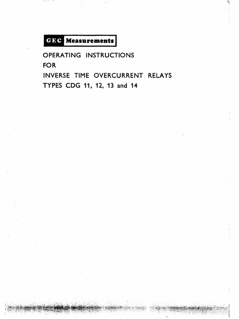 GEC Sensitive Balanced Armature Relay Servicing Manual R5613B | PDF