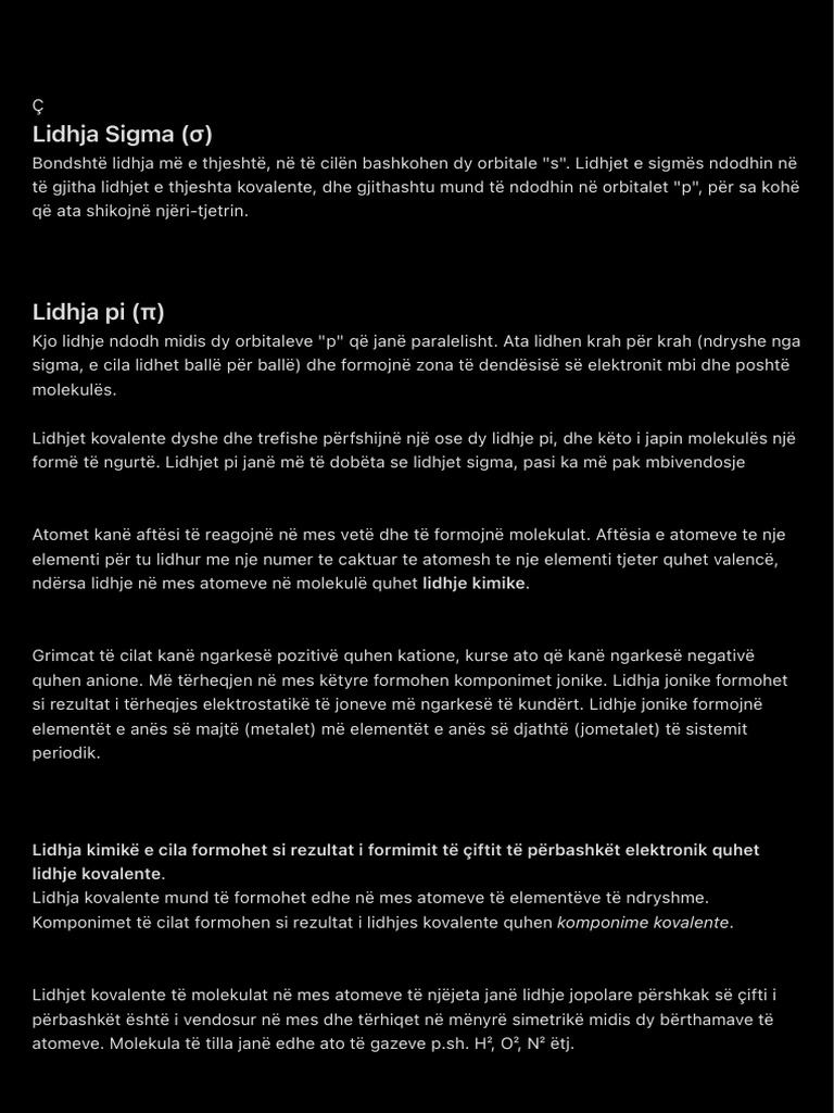 Lidhja Sigma (σ) | PDF