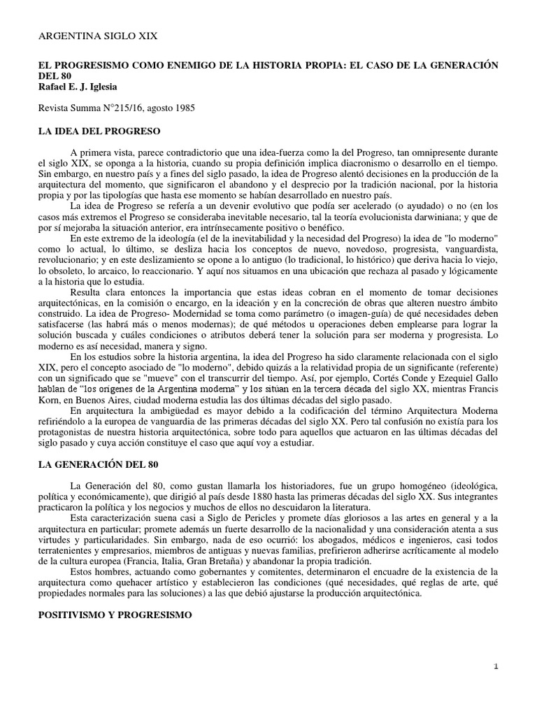1 - IGLESIA, RAFAEL E. J. - El Progresismo Como Enemigo de La Historia ...