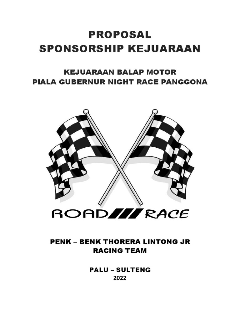 Sponsorship Proposal untuk Kejuaraan Balap Motor Piala Gubernur Night ...