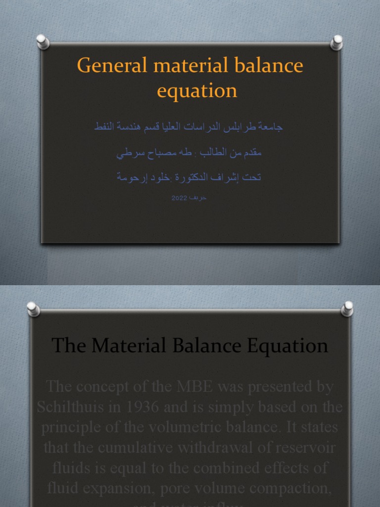 General Material Balance Equation | PDF | Petroleum Reservoir | Gases