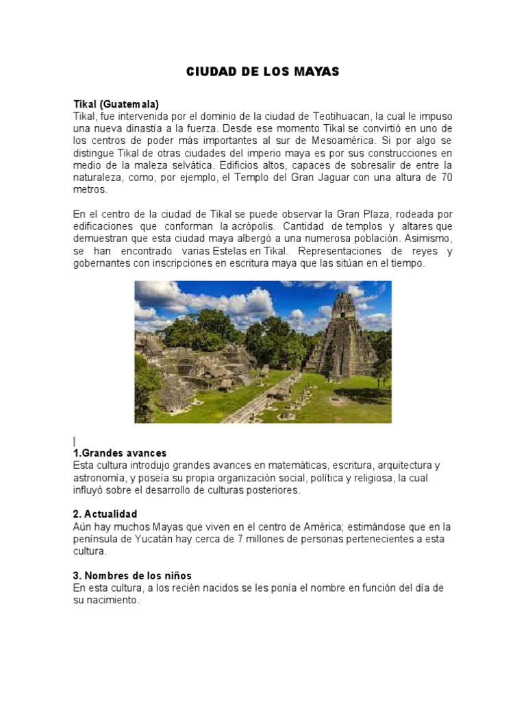 Tikal: Testimonio del Desarrollo Maya | PDF | Hardware de la ...