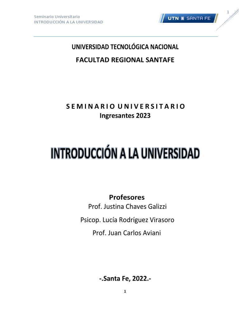 Cuadernillo Introducción Ingreso 2023 | PDF | Aprendizaje | Conocimiento
