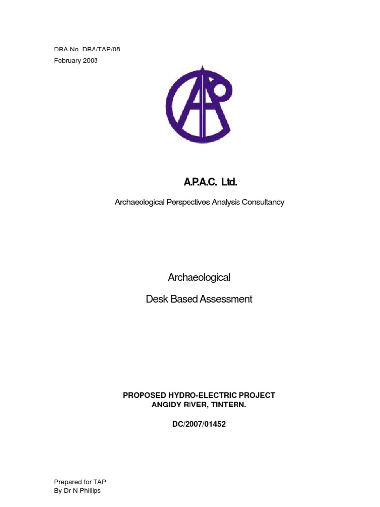 Archaeological Assessment for Hydro Project | PDF | Archaeology ...