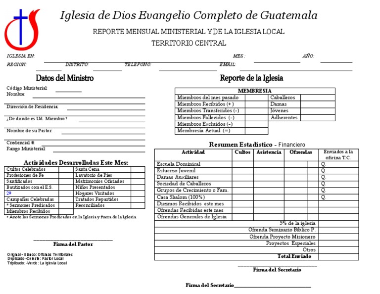 Formato Talonario de Reportes | PDF