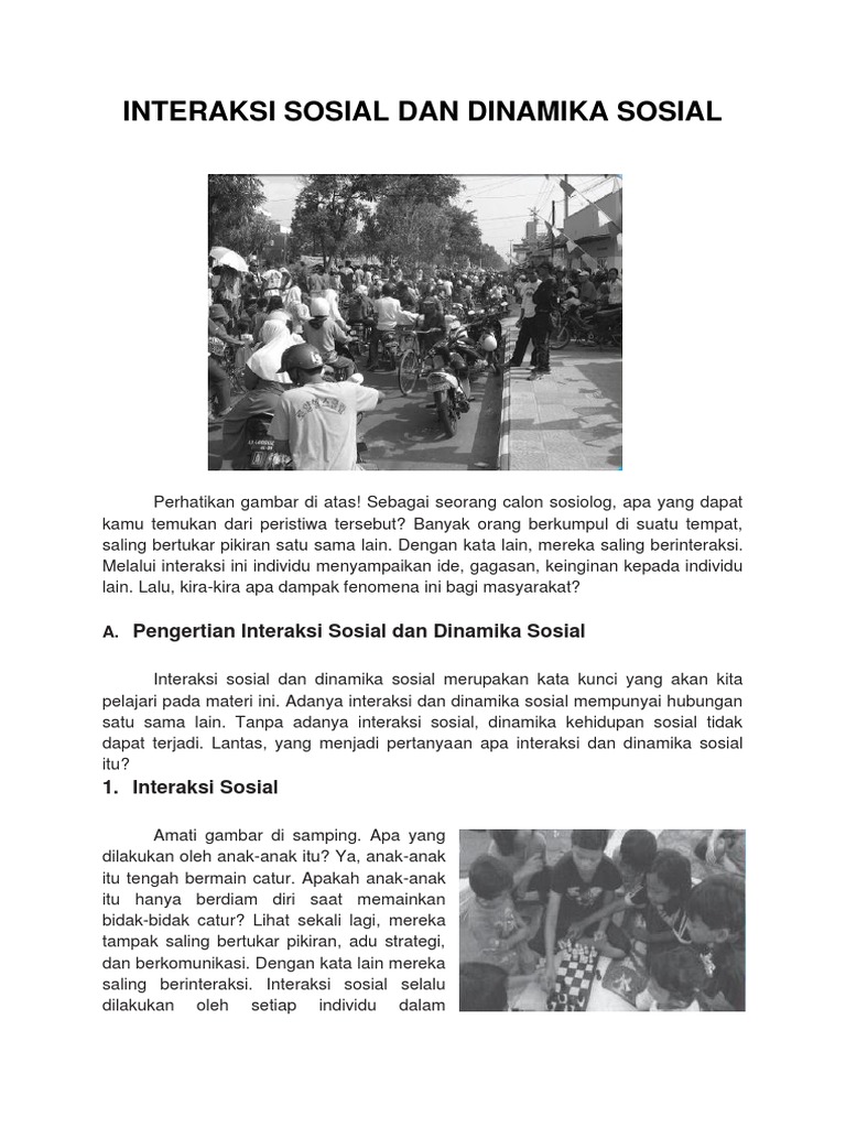 Interaksi dan Dinamika Sosial | PDF | Pengembangan Diri | Sains & Matematika