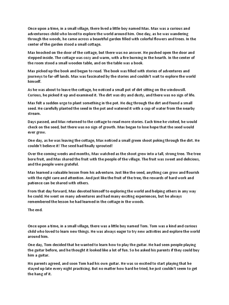 Stories For Kids | PDF | Trees