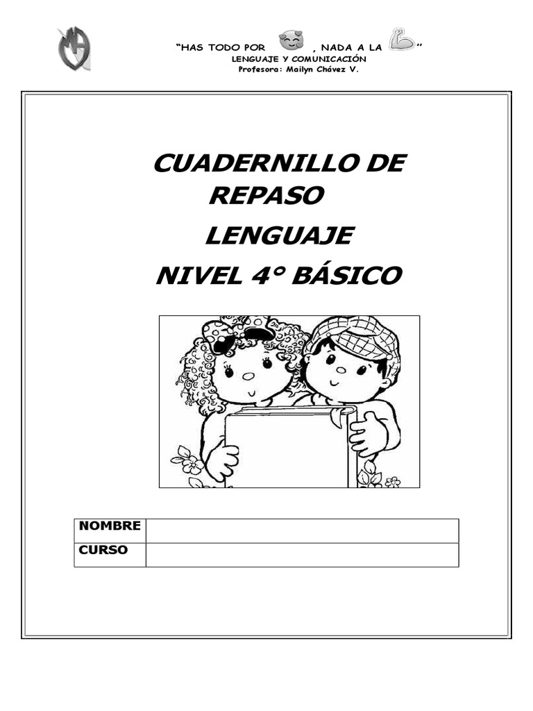 Lenguaje 4° Básico CUADERNILLO | PDF