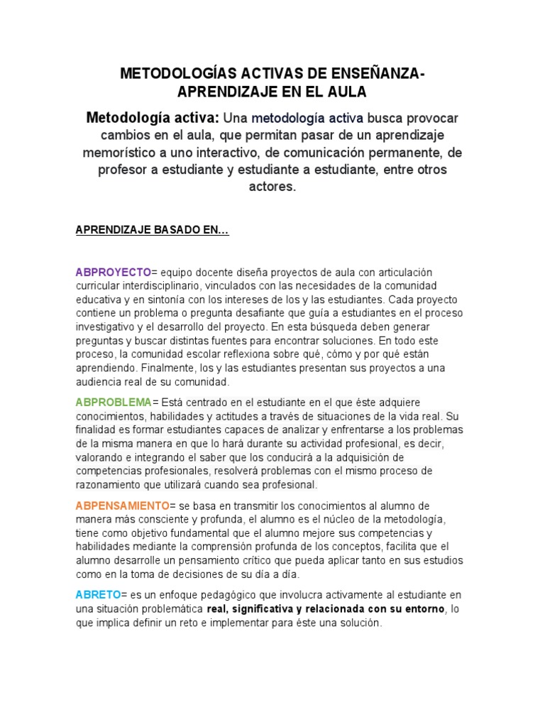 Metodologias Activas | PDF