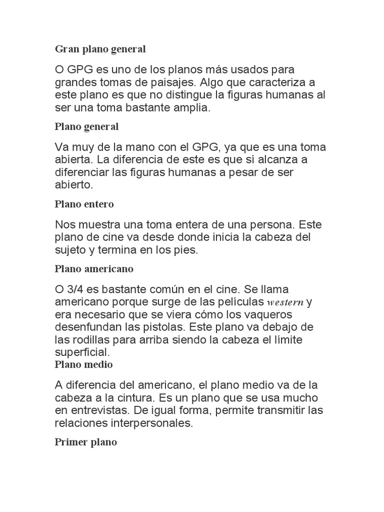 Tipos de Planos | PDF