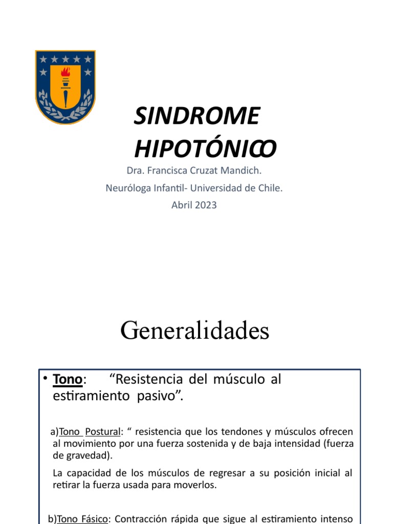 SD - Hipotónico 2023 | PDF | Medicina CLINICA | Especialidades Medicas