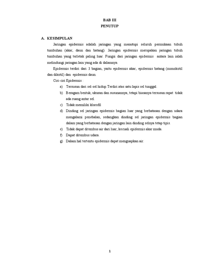 Contoh Bab Penutup | PDF | Griya & Taman