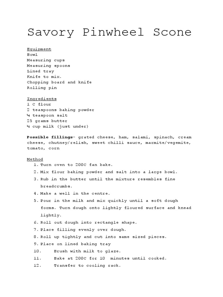 Savory Pinwheel Scone | PDF