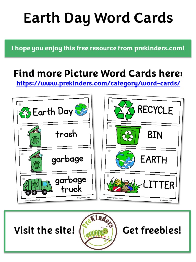 Earth Day Word Cards LC | PDF