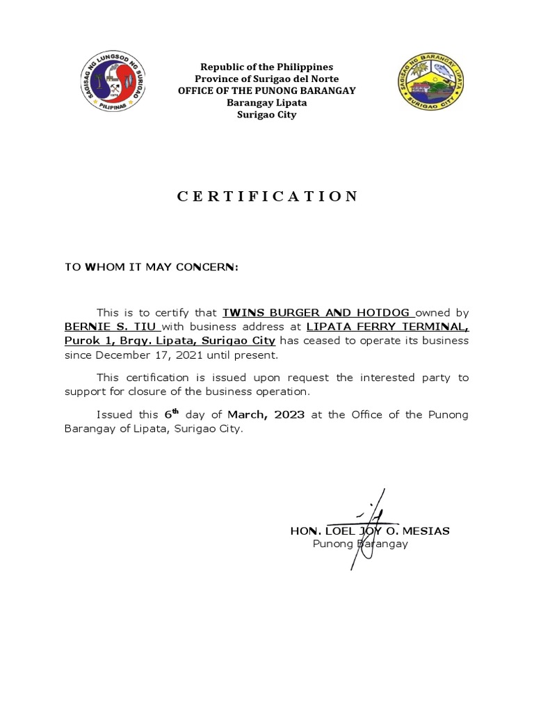Certification | PDF
