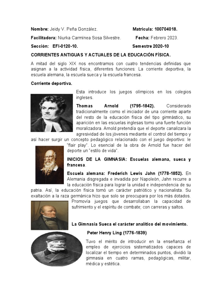 Tarea 2.0 de Educacion Fisica J Jeidy Peña 100708018 | PDF | Educación ...